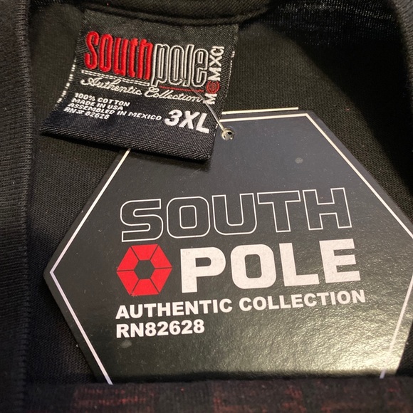 South Pole | Shirts | Mens Black Red South Pole Mcmxci Velvet Graphic ...